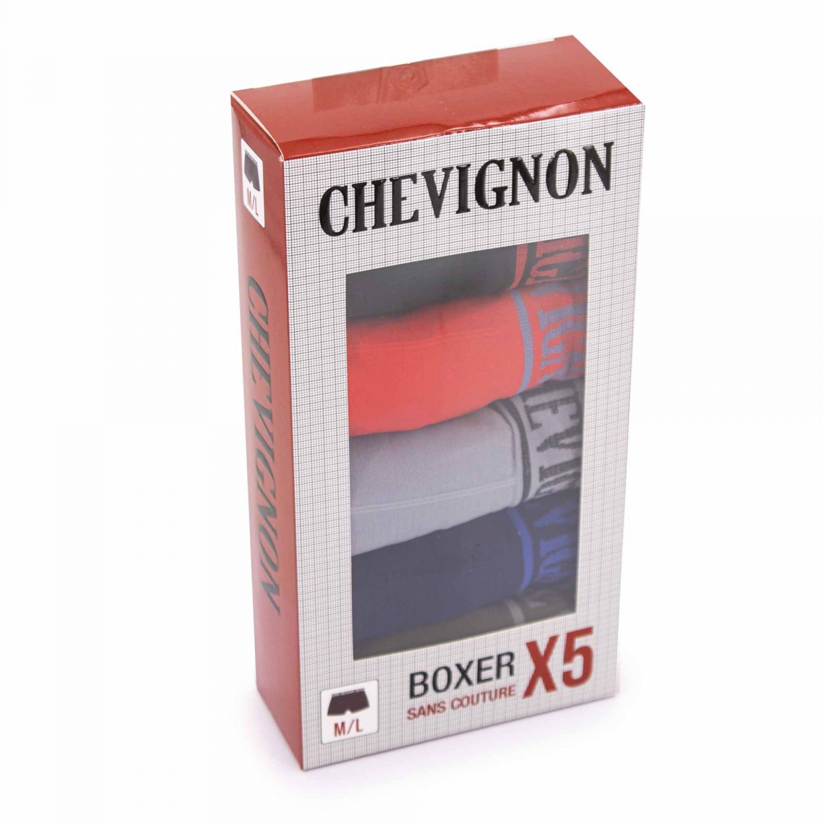 Boxers sans couture stretch lot x5 Djino Homme CHEVIGNON à prix