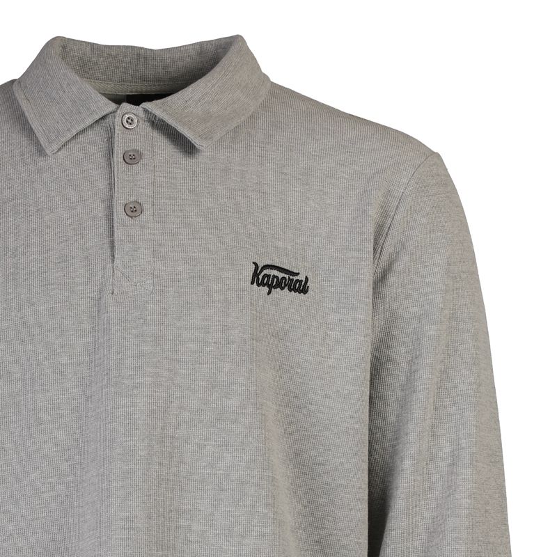 Polo manches longues Dogan logo brodé Homme KAPORAL à prix dégriffé