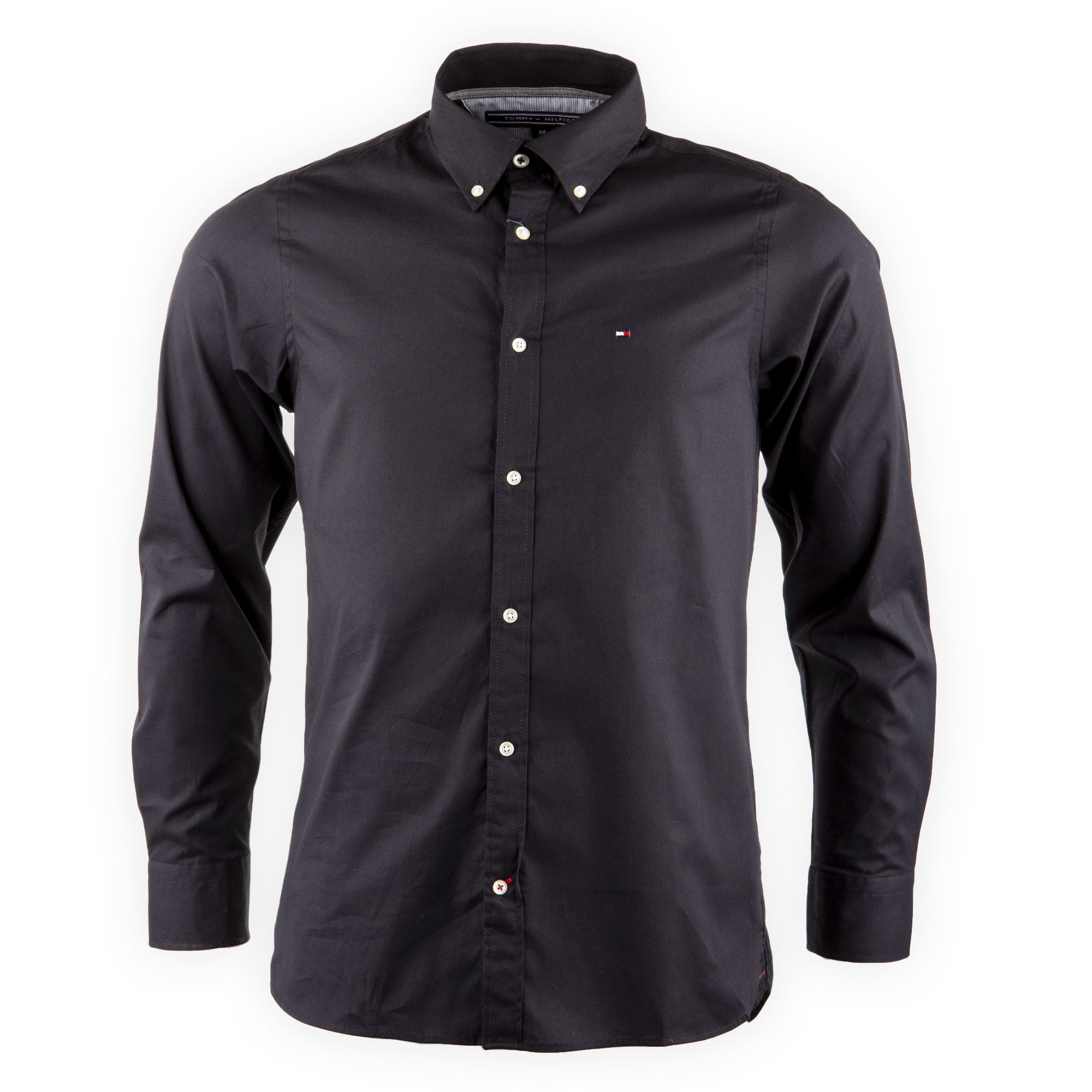 Chemise Noire Slim Fit Homme Tommy Hilfiger à Prix Dégriffé